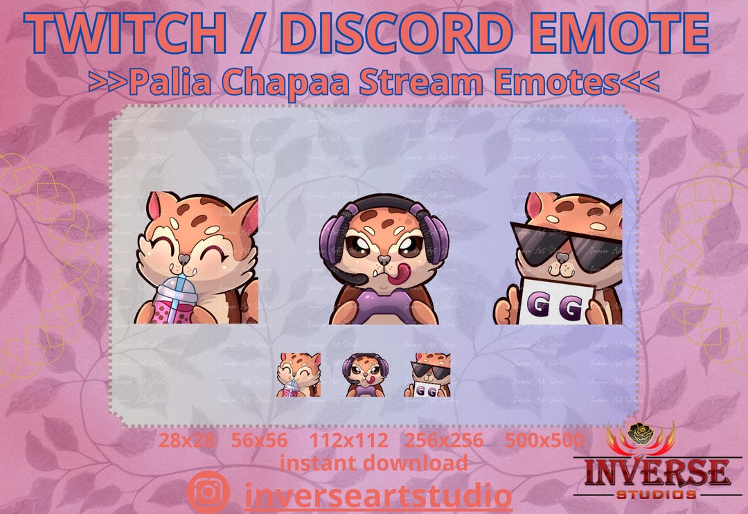 Twitch Emotes - Palia Chapaa Stream Pack - Kawaii Cute Premade P2U for ...