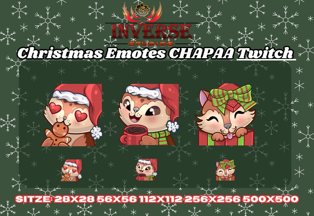 Twitch Emotes Palia Chapaa Christmas Kawaii Cute Premade P2U for Twitch ...