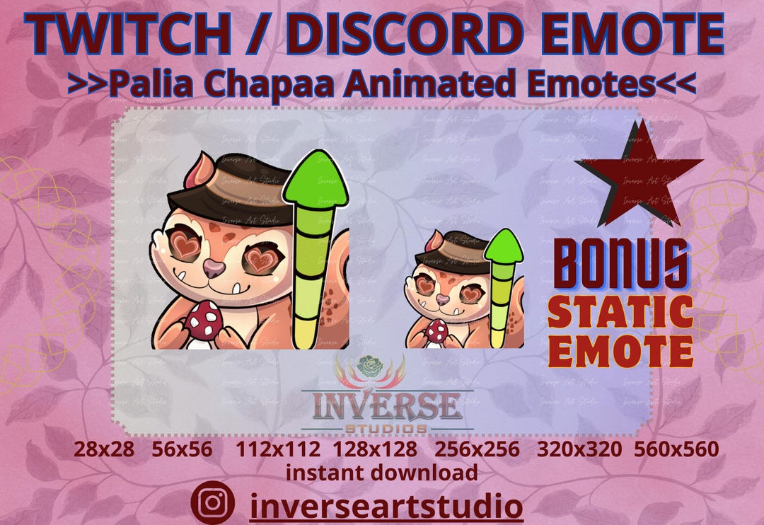 Animated Twitch Emote Love Mushroom- Animated Palia Chapaa Animal Palia ...