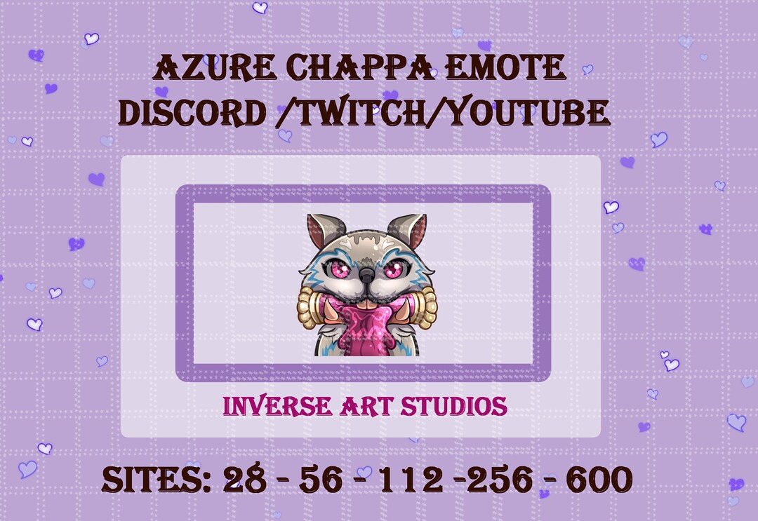 Twitch Emote - Palia Azure Chapaa - Kawaii Cute Premade P2U for Twitch ...