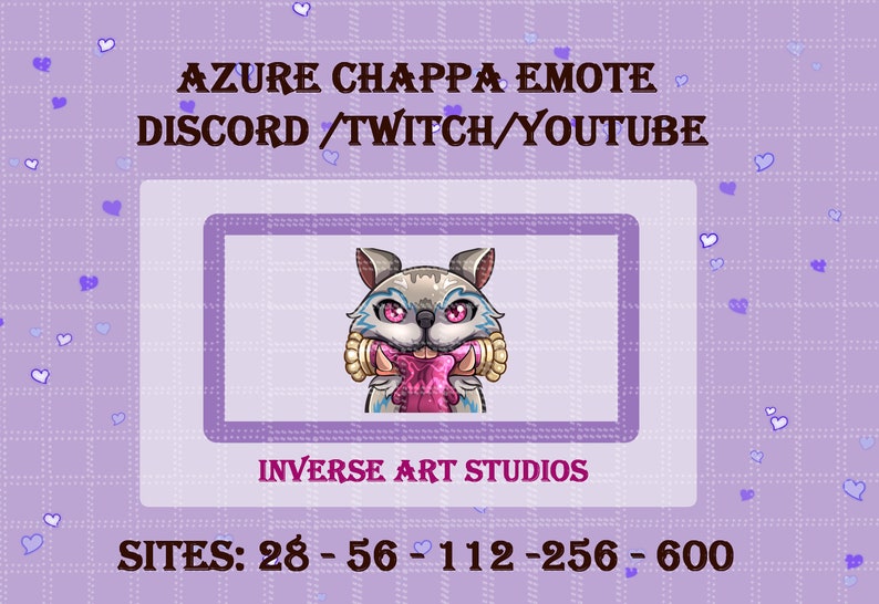 Twitch Emote - Palia Azure Chapaa - Kawaii Cute Premade P2U for Twitch ...