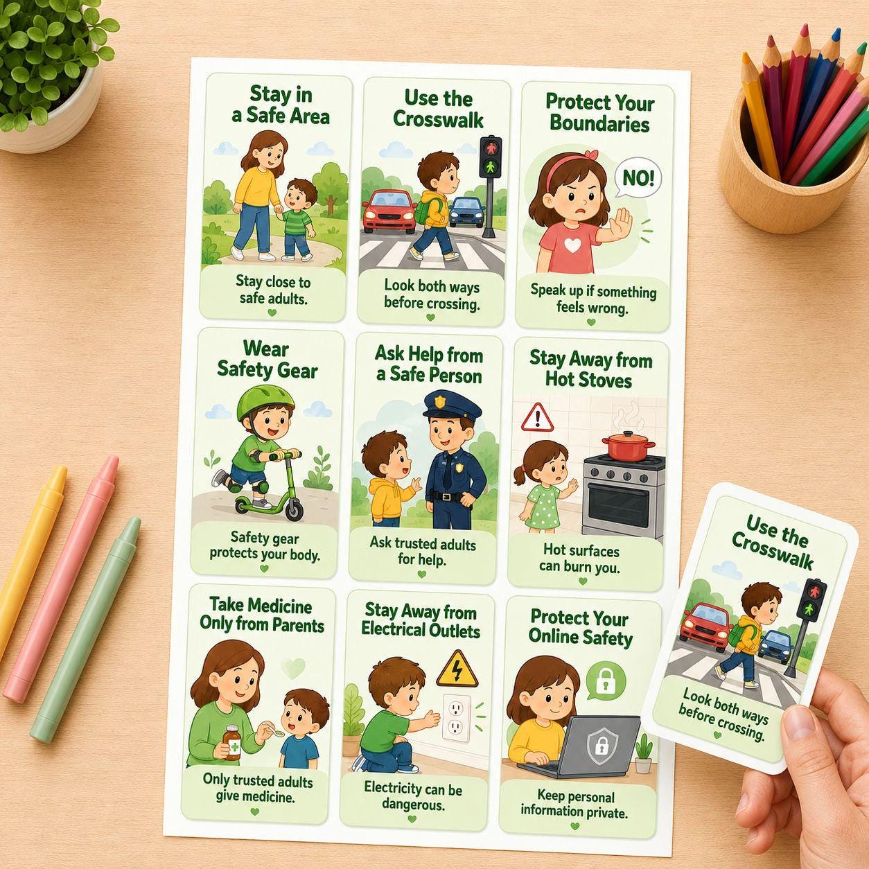 Safe Vs Unsafe Behaviors Flashcards, 18 Child Safety Cards - Etsy