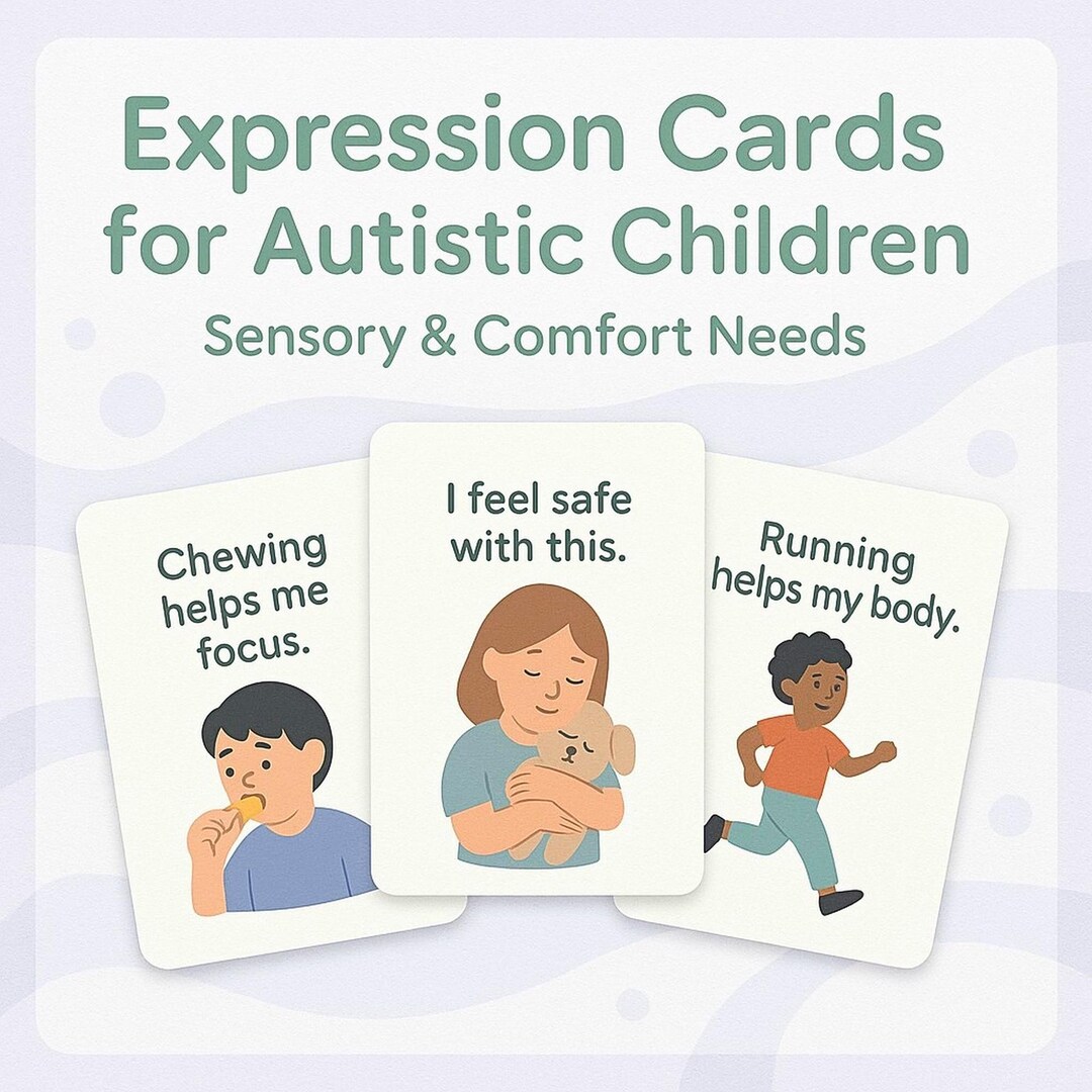 Printable Autism Sensory Flashcards for Kids – Calming Visual Tools for ...