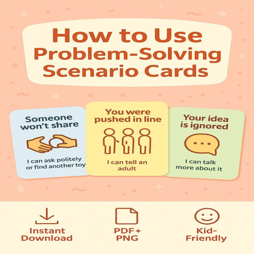 Problem-solving Scenario Cards for Kids: SEL Activity Pack (printable ...