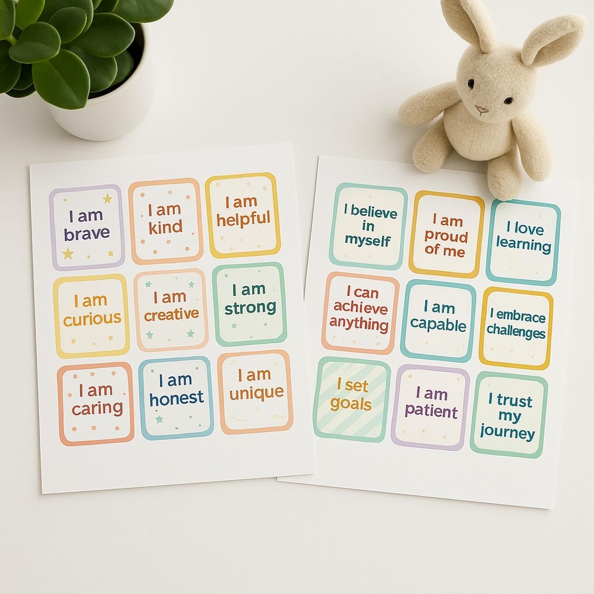 Positive Affirmation Cards for Kids – 18 Confidence Boosting Flashcards ...