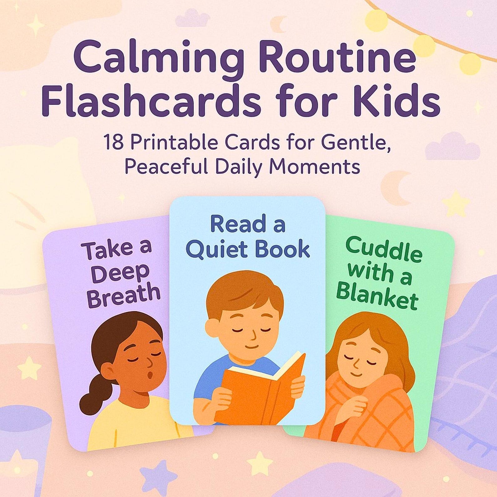 Calming Routine Flashcards for Kids Printable Sensory Regulation Cards ...