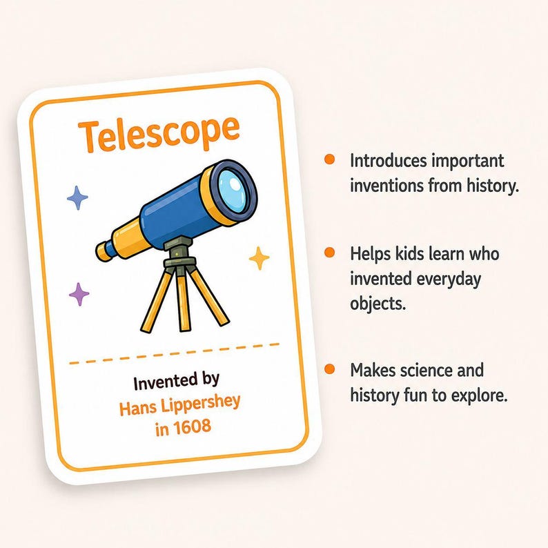 Printable Inventions Flashcards Vol. 2: Fun History Game for Kids (PDF ...