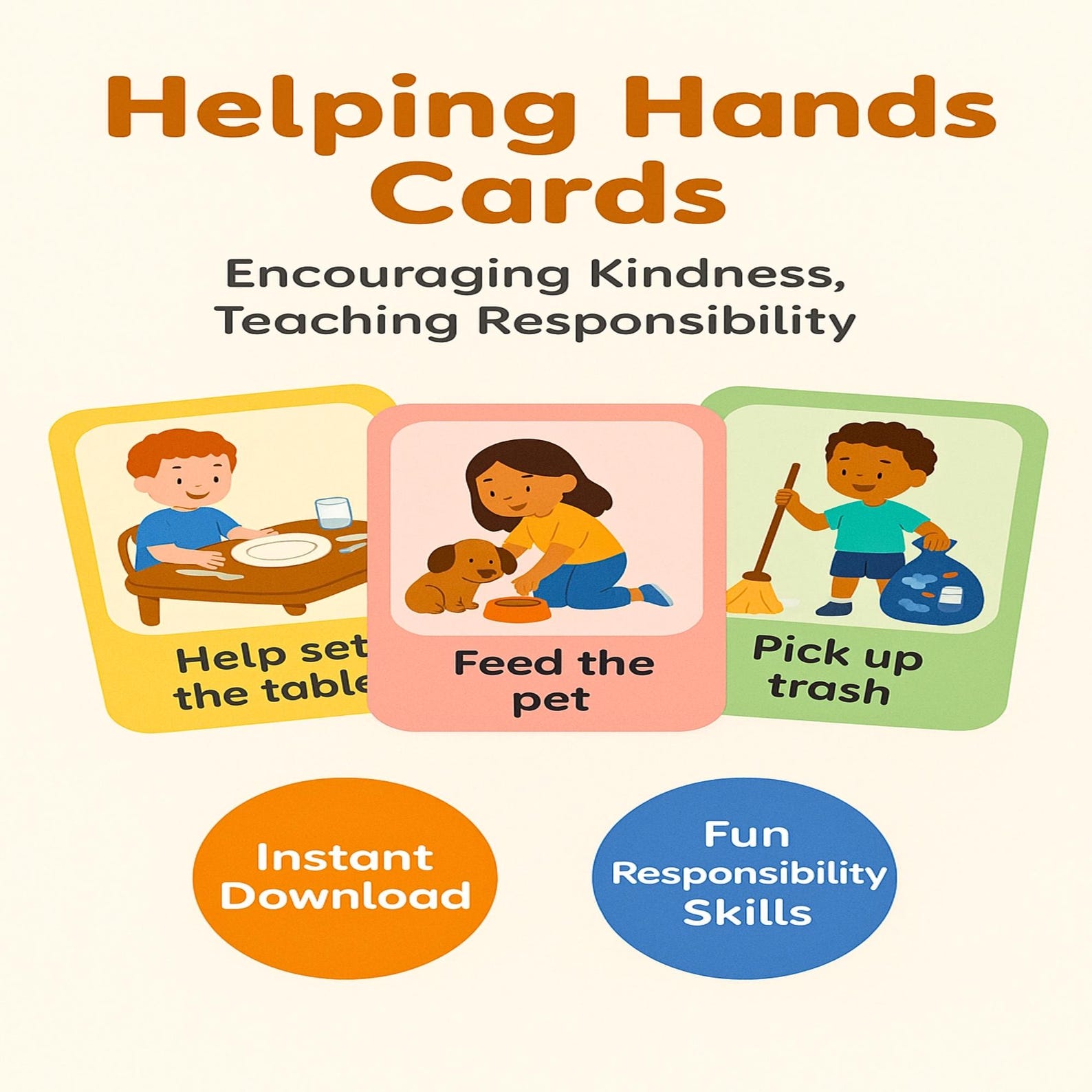 Helping Hands Printable Activity Cards for Kids – Kindness ...