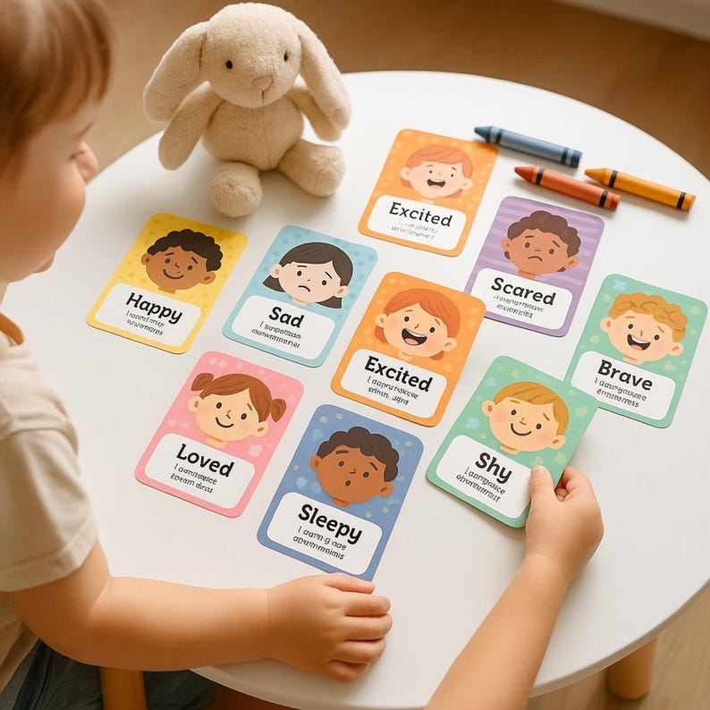 Printable Emotions Cards for Kids | 18 Sel Flashcards to Identify ...