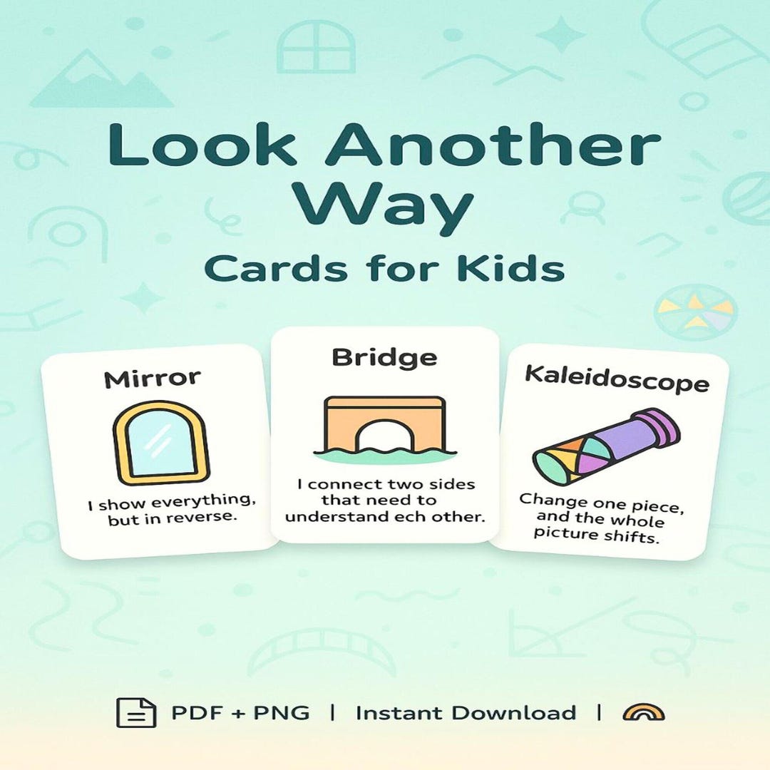 Look Another Way Cards for Kids | Perspective & Empathy Flashcards - Etsy