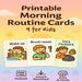 Printable Morning Routine Cards for Kids - 9 Daily Tasks in PDF PNG JPG ...