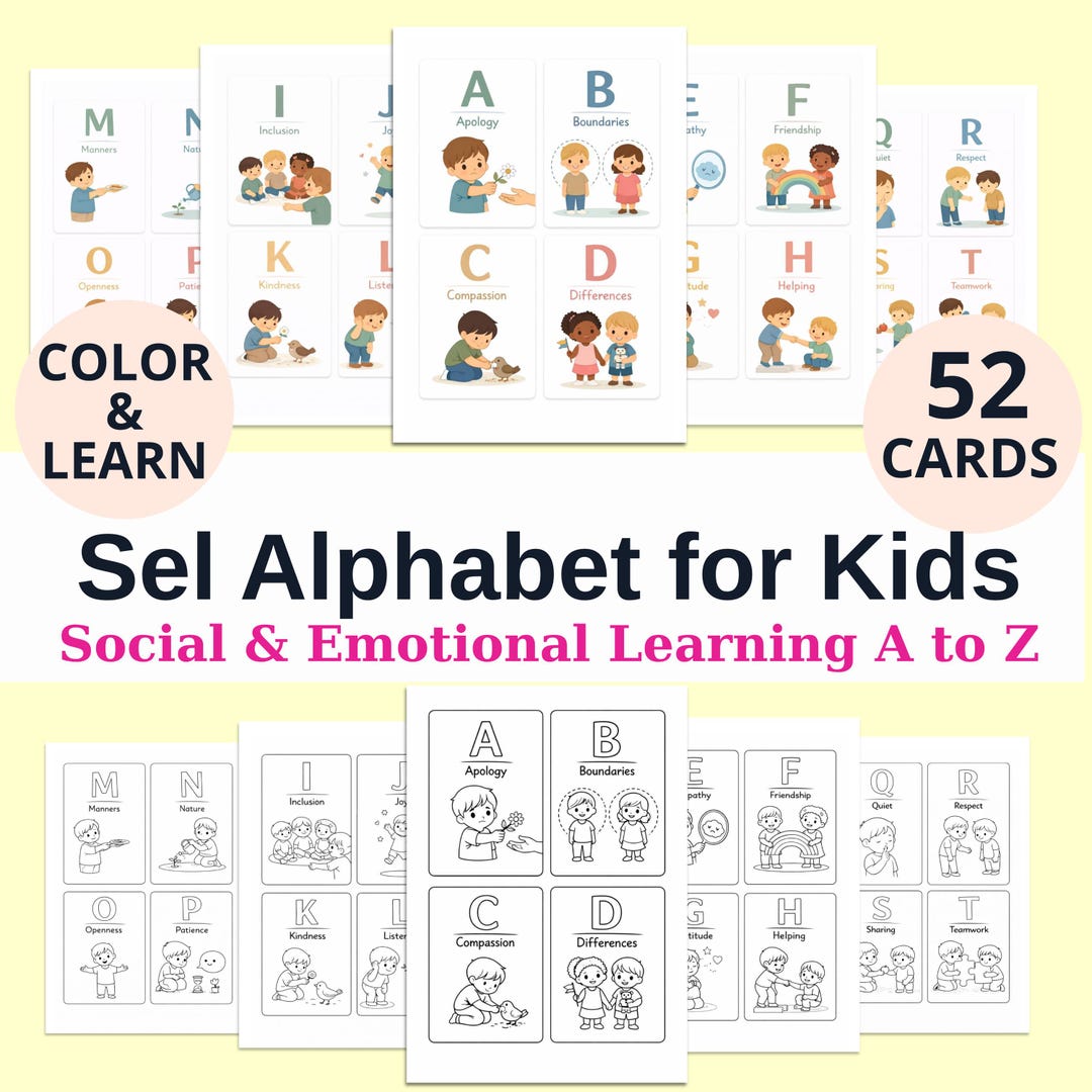 SEL Alphabet for Kids | Social Emotional Learning A to Z | Printable ...