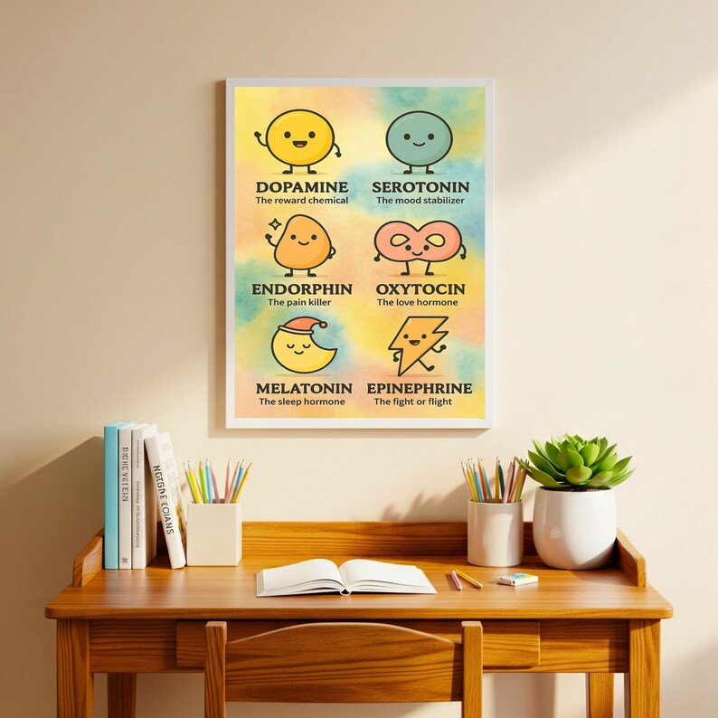Happy Hormones Poster: Educational Science Art for Kids (PDF Download ...