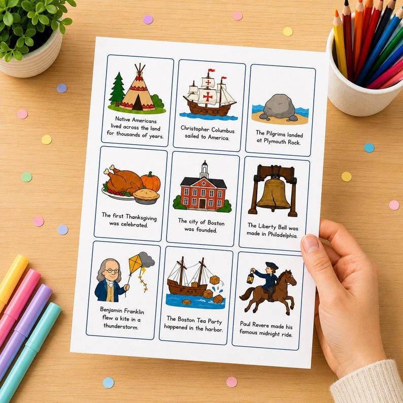 American History Timeline Game Printable Homeschool Classroom ...