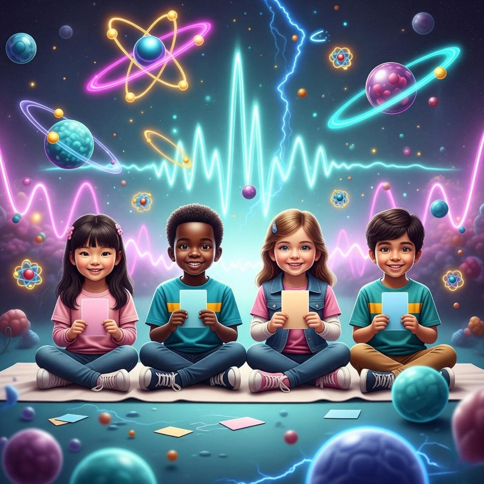 Quantum Physics Flashcards for Kids: Learn Atoms, Waves, Energy (PDF ...