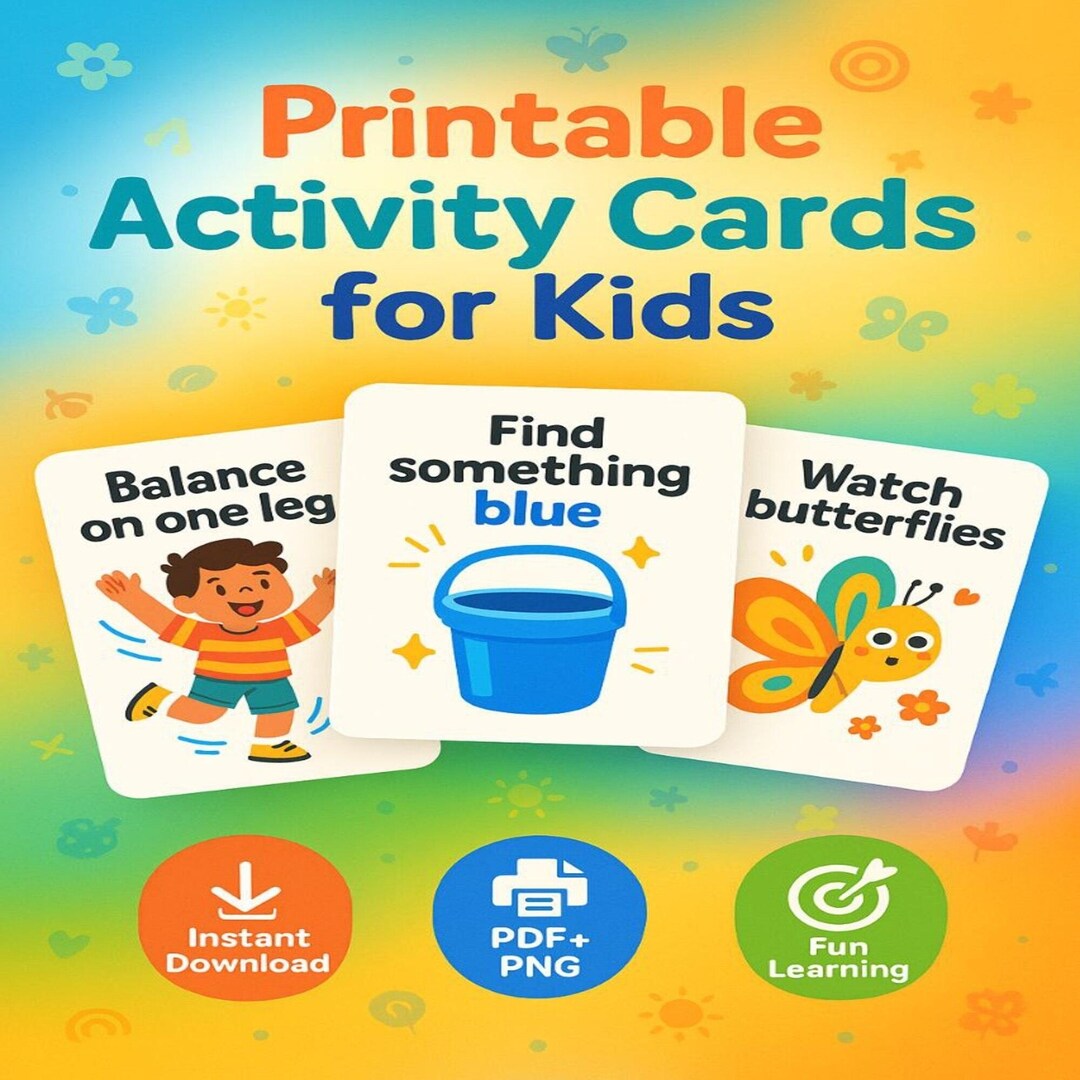 Printable Activity Cards for Kids: Imaginative Play Prompts (PDF, JPG ...