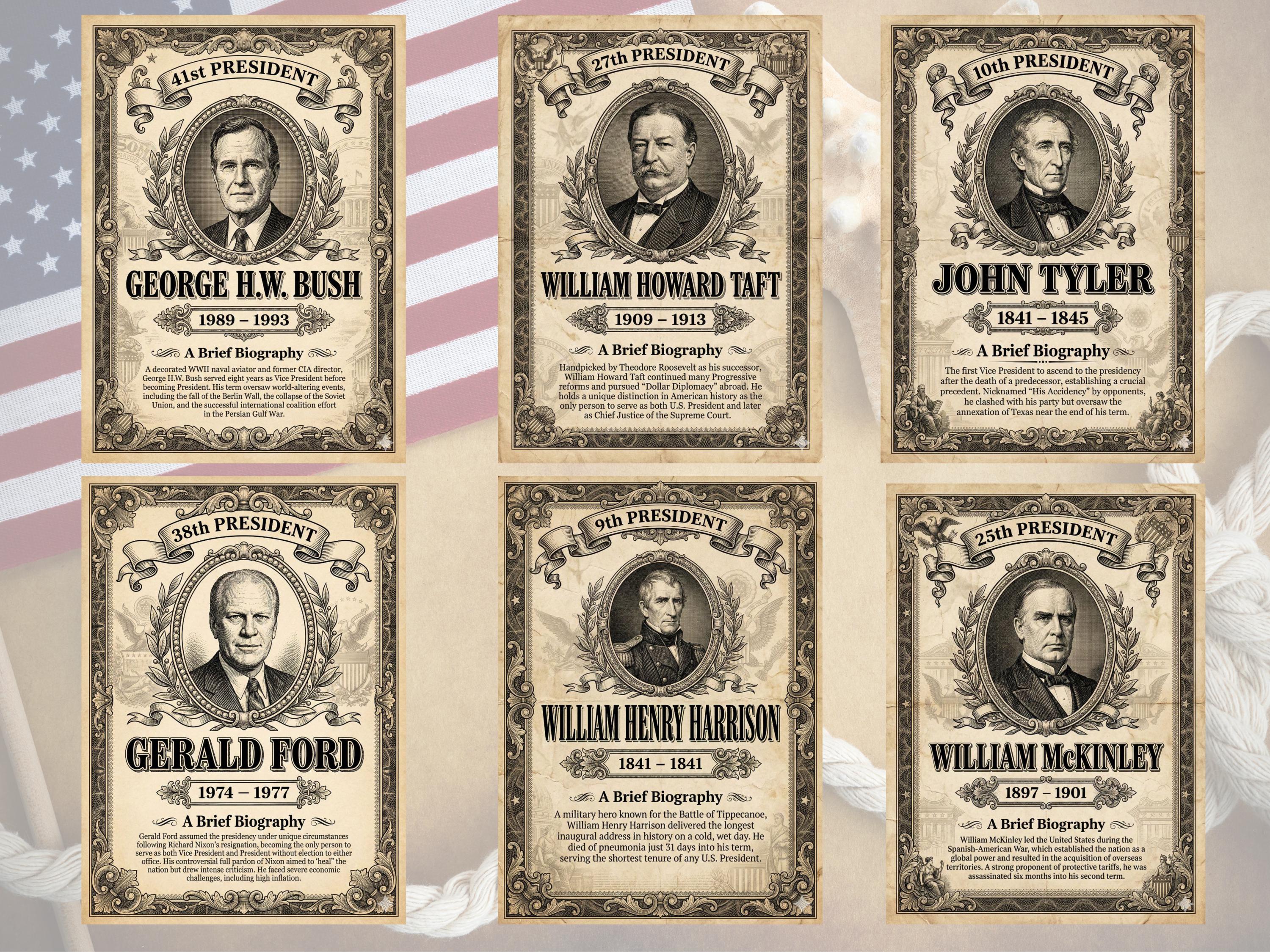 All 47 U.S. Presidents | Printable History Pages | Complete ...