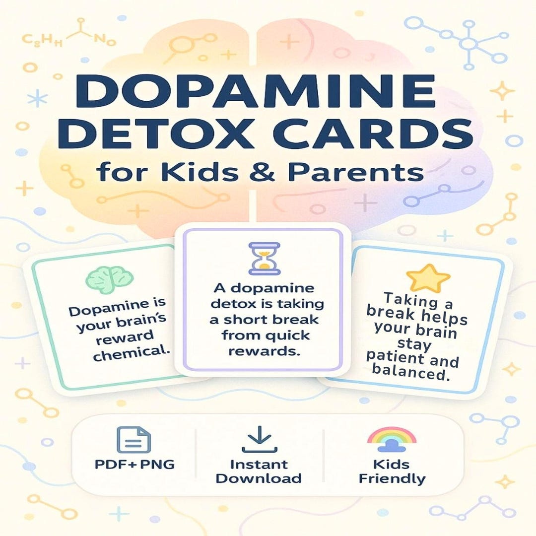 Dopamine Detox Cards for Kids & Parents | Screen-free Printable ...