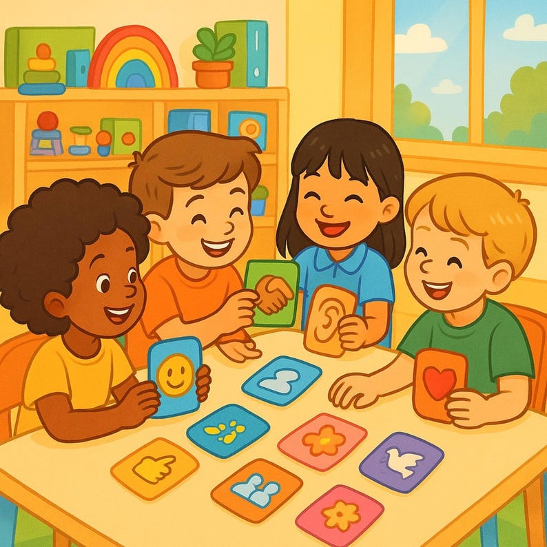 Sensory Flashcards for Kids Printable 5 Senses Learning Activity ...