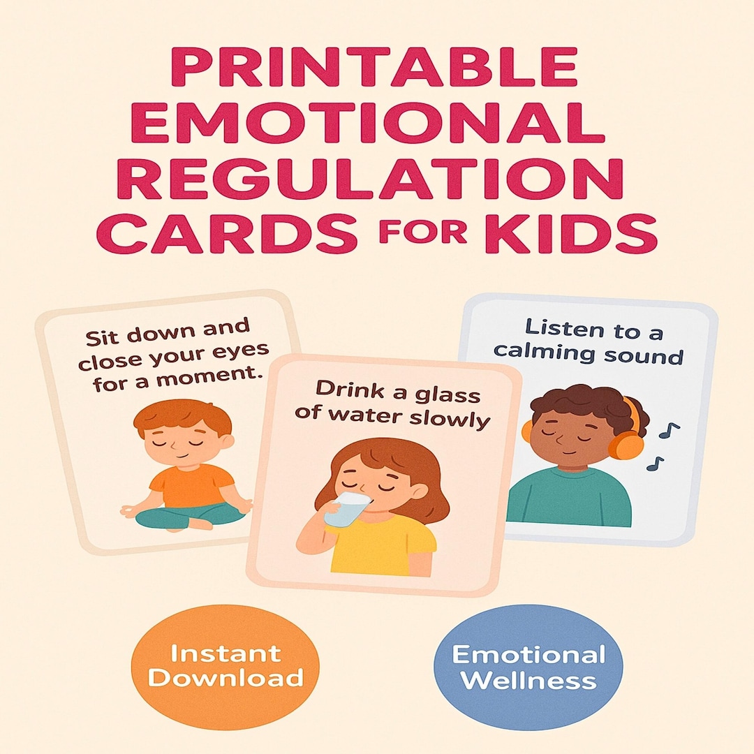 Printable Emotional Regulation Cards for Kids – Calm Down & Coping ...