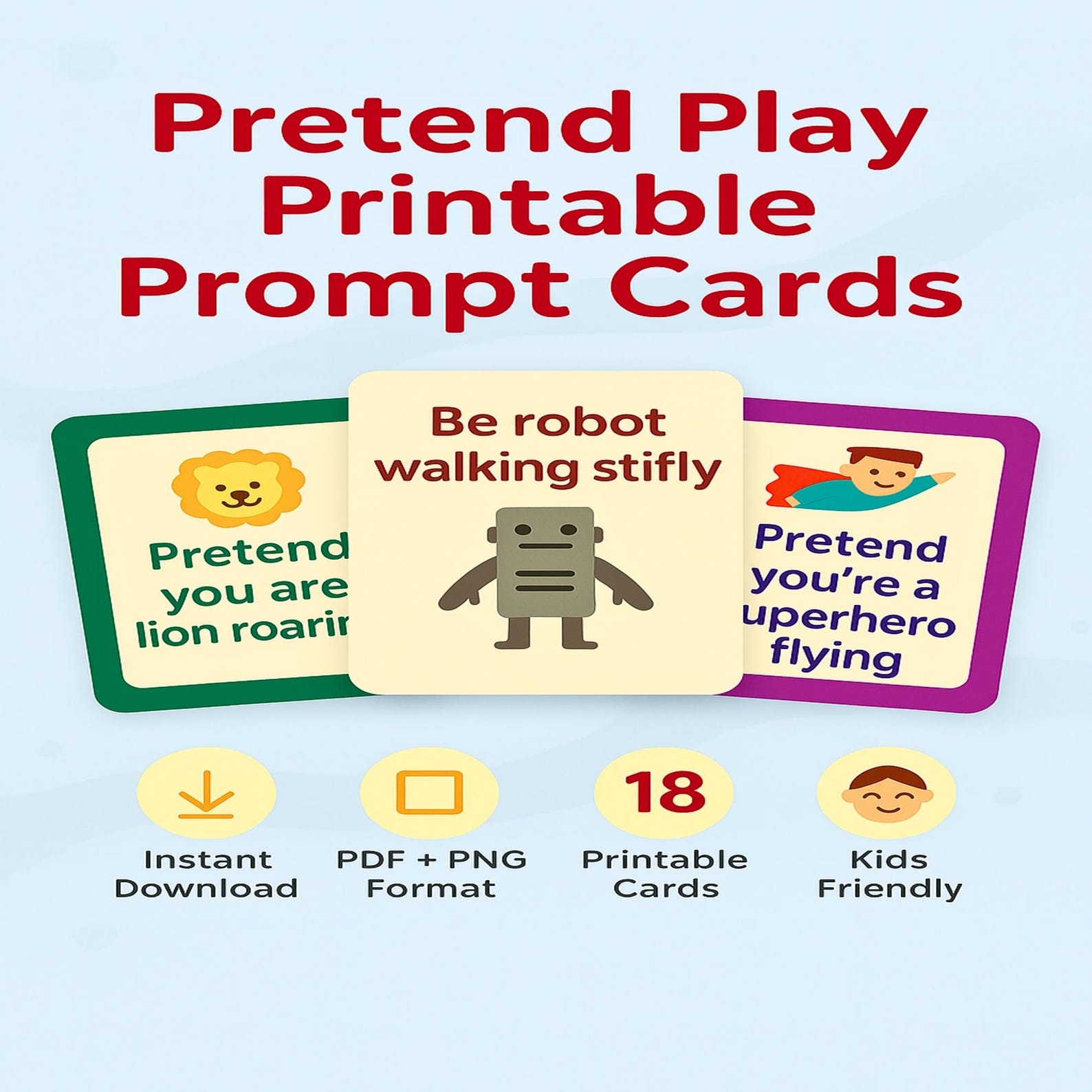 Pretend Play Prompt Cards for Kids – Printable Role Play Flashcards to ...