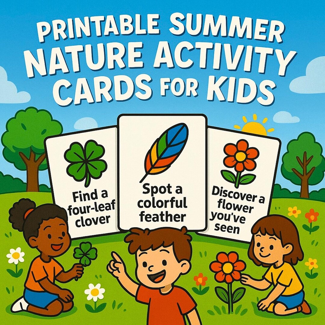 Printable Summer Nature Activity Cards for Kids – Fun Outdoor ...