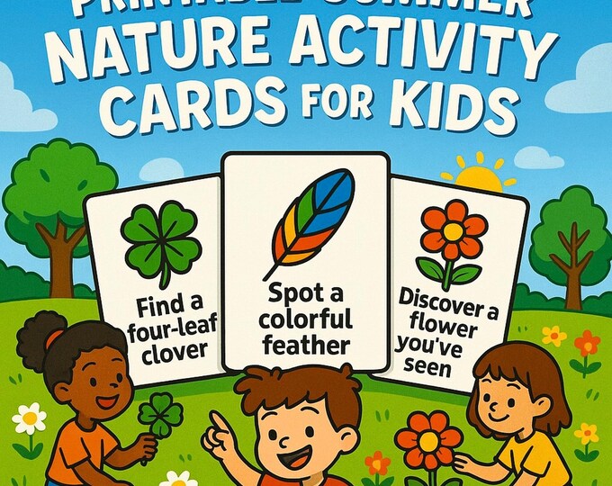 42 Outdoor Activity Cards for Kids: Nature Play, Garden Games ...