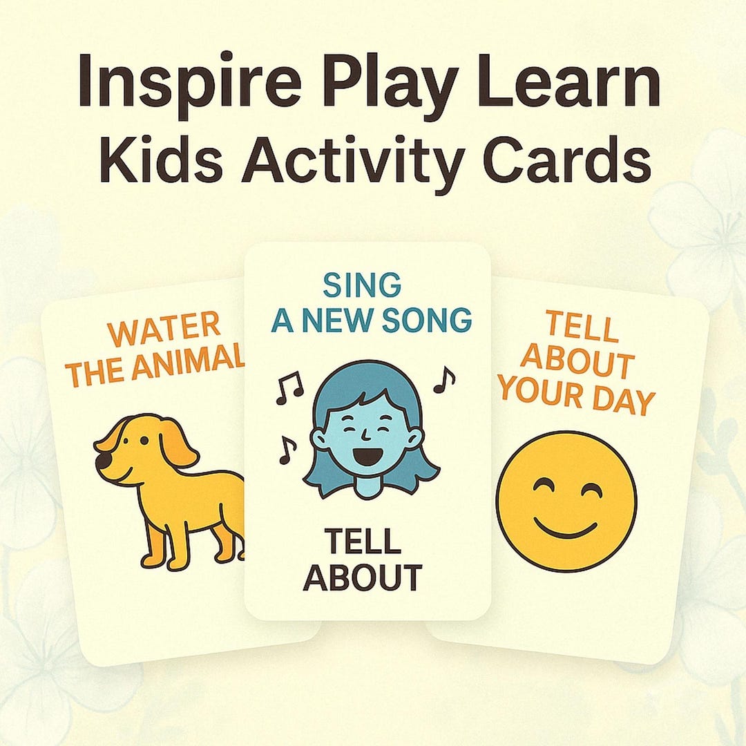 Printable Kids Activity Cards: Fun Daily Play Prompts (PDF, PNG, JPG ...