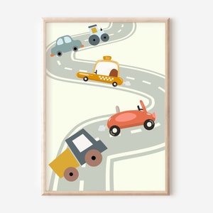 Car Vehicle and Transport Prints for a Boys Room or Nursery, Including ...