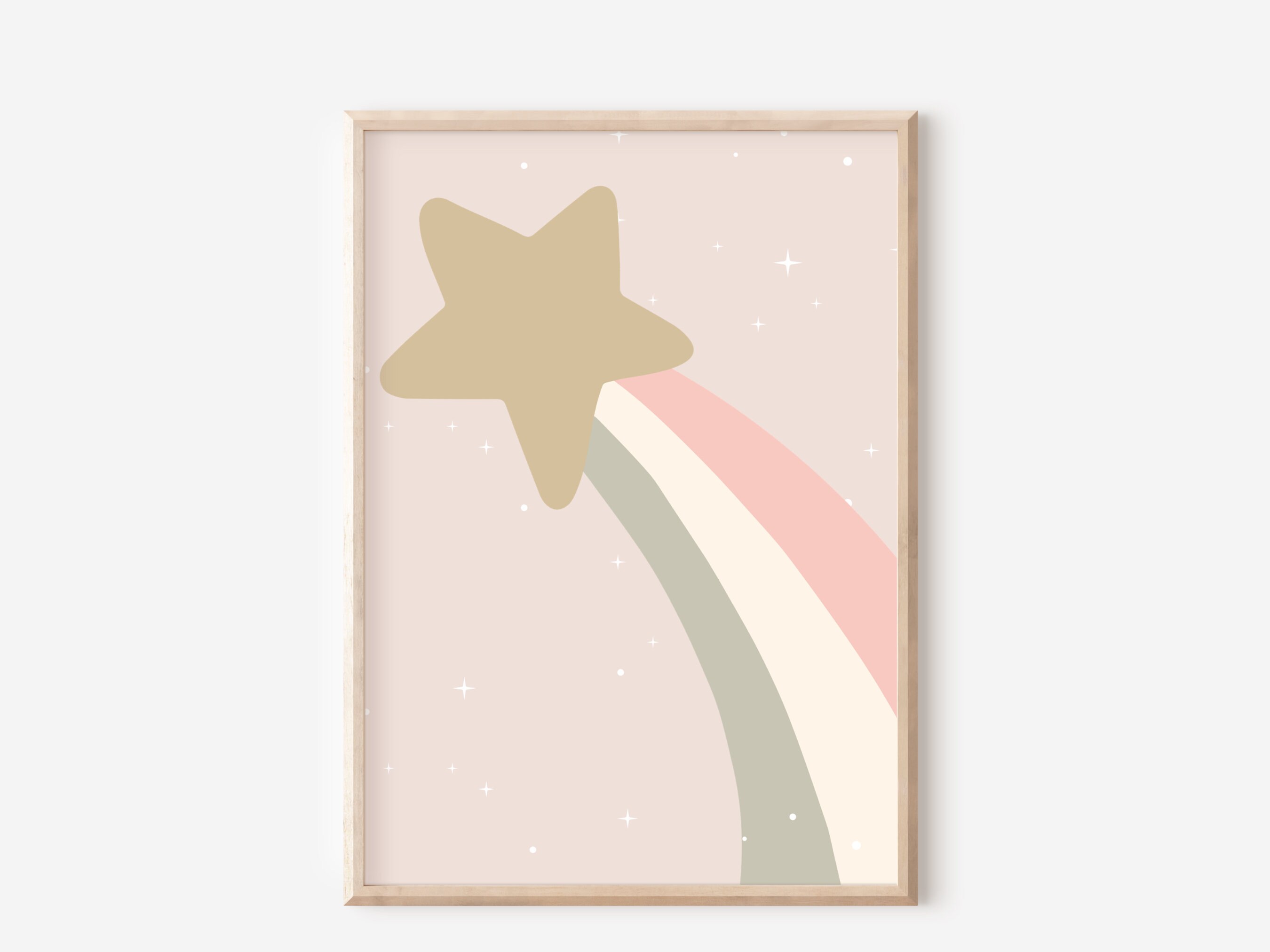 Set of Girls Nursery Pretty Prints Including a Personalised Name Print ...