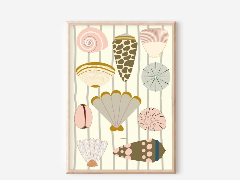 Mermaid and Shell Themed Prints for a Nursery Little Girls - Etsy