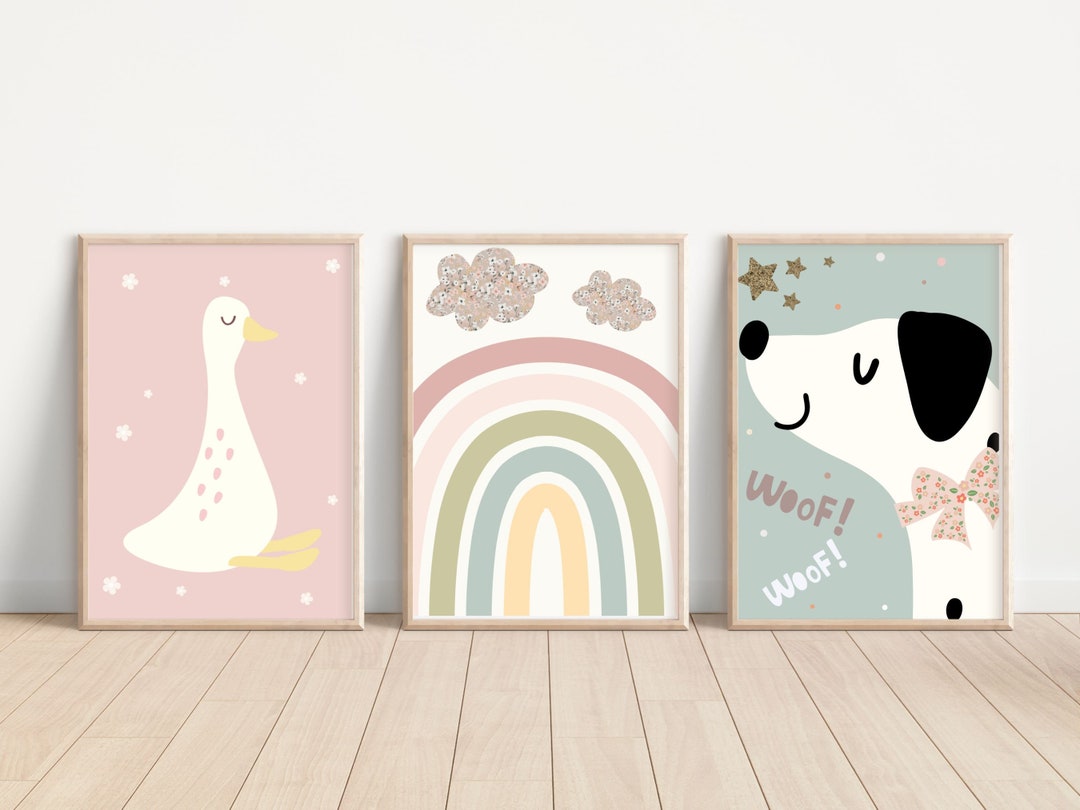 Pretty Pastel Prints for Kids Perfect for a Playroom, Nursery or ...