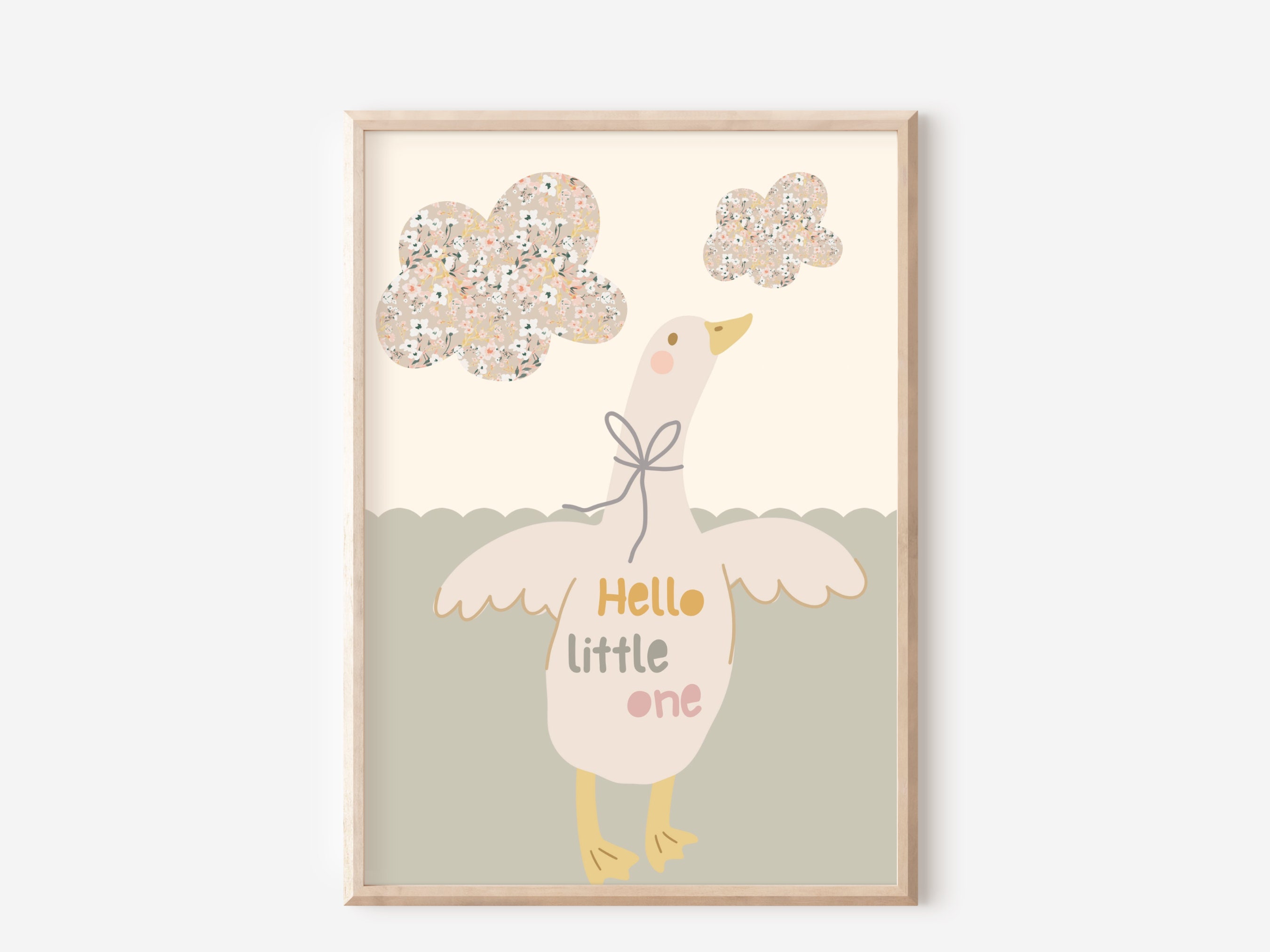 Set of Girls Nursery Pretty Prints Including a Personalised Name Print ...