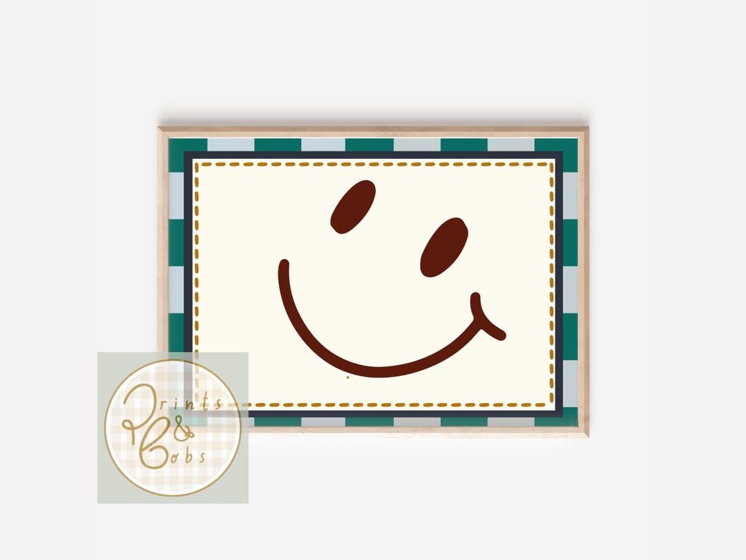 Smiley Face Print. Teen and Tween Wall Art. Perfect for a Boys or Girls ...