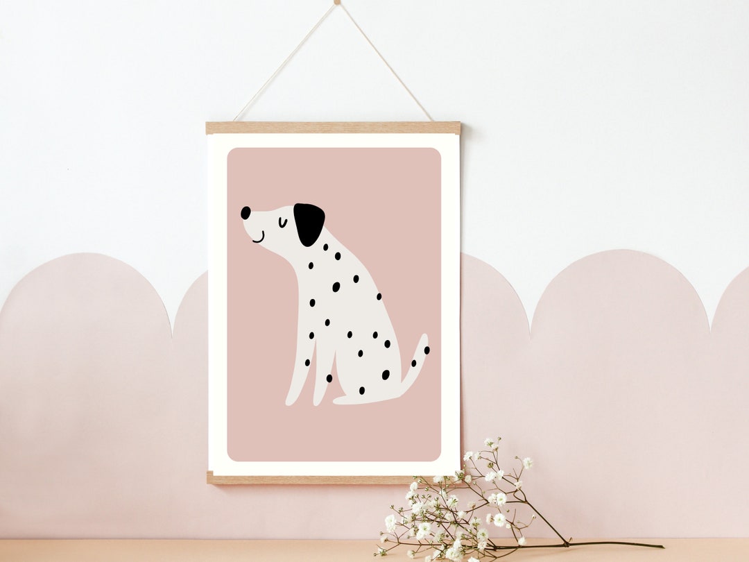 Spotty Dog Print. Cute Wall Art Perfect for Girls Rooms, a Playroom or ...