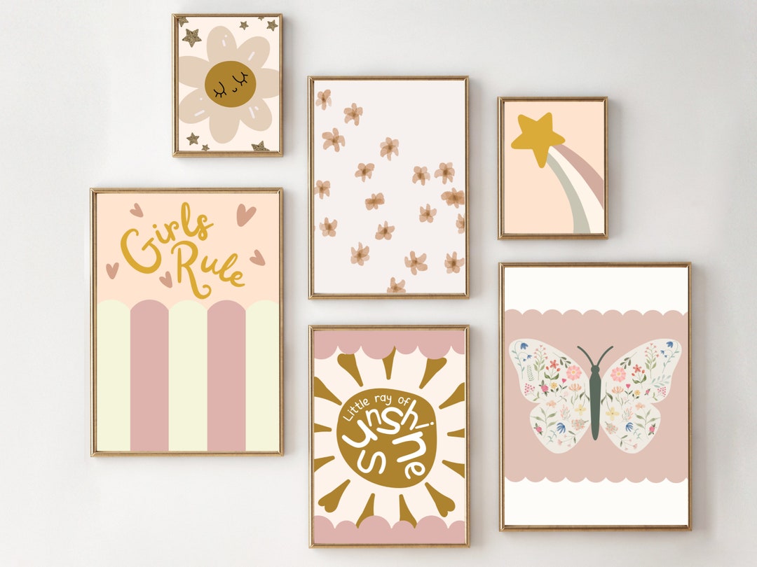 Gallery Wall Pretty Set of Prints for Girls. Printed and Shipped ...