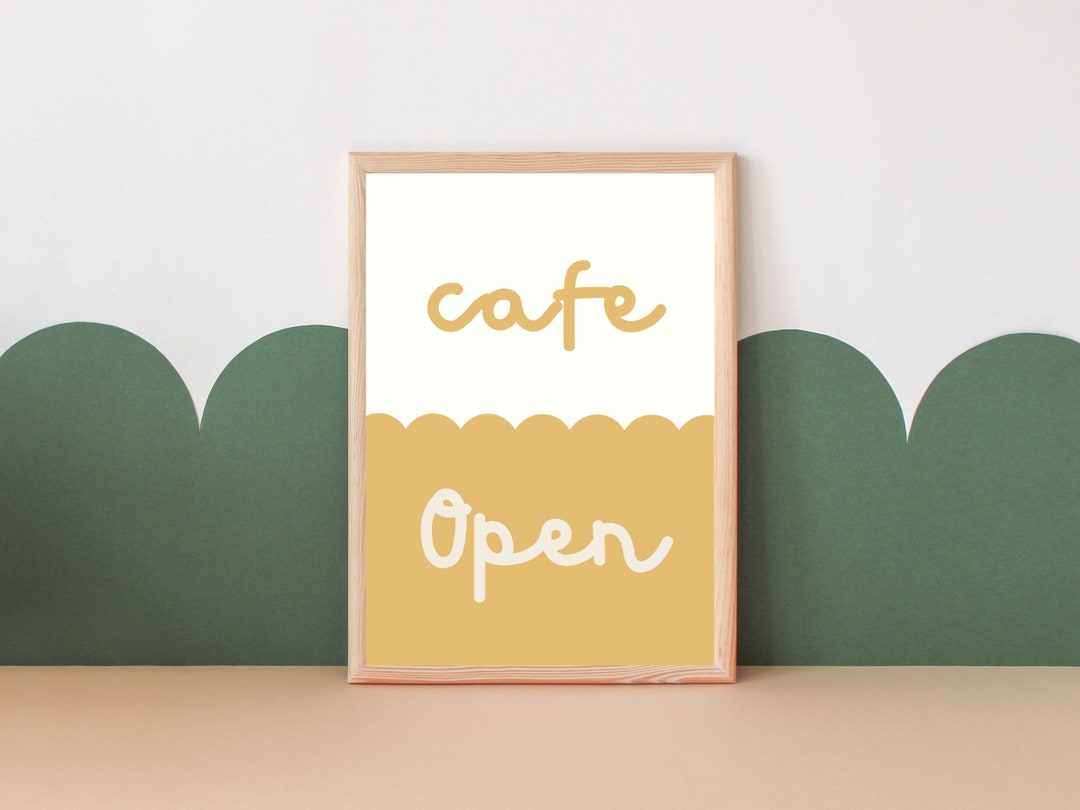Imaginative Play Cafe Open Print. Playroom Print Perfect to Create a ...