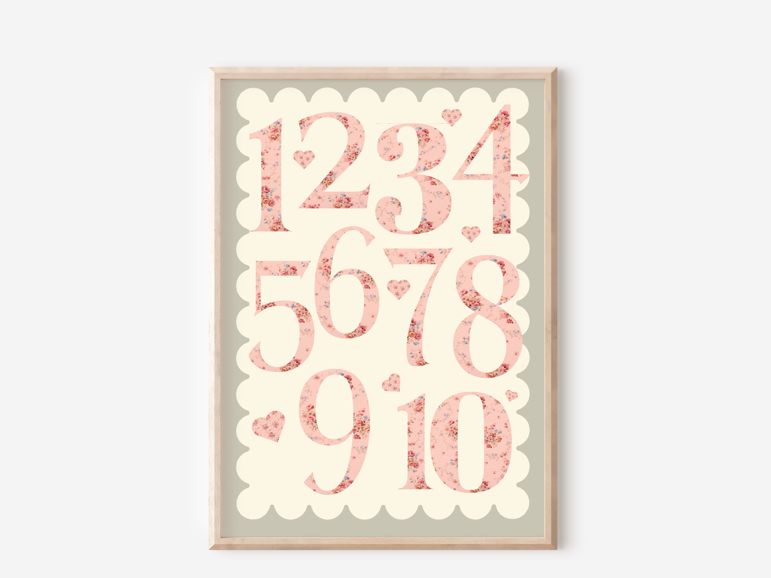 Set of Girls Nursery Pretty Prints Including a Personalised Name Print ...