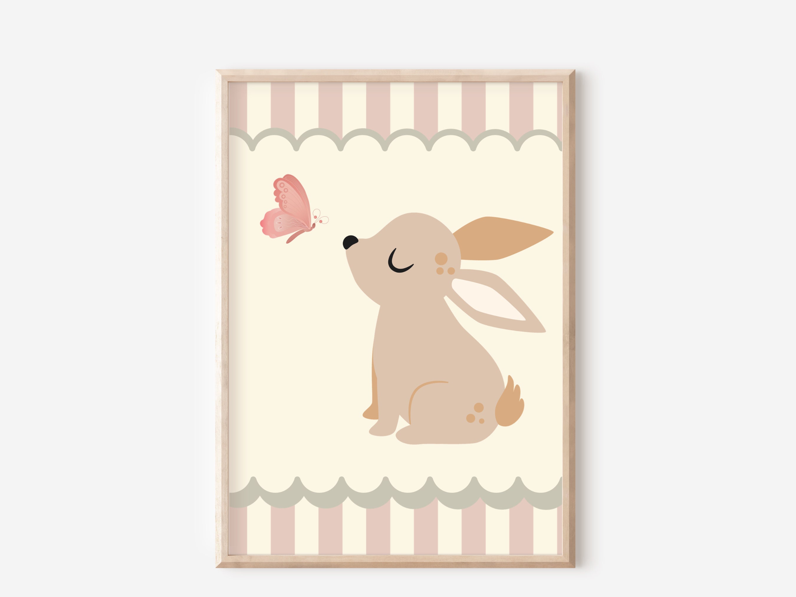 Set of Girls Nursery Pretty Prints Including a Personalised Name Print ...