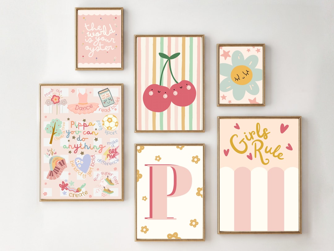 Positive Affirmation Girls Prints, Gallery Wall Posters, Positivity Art ...