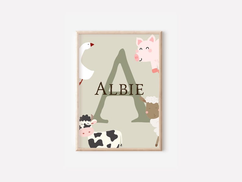 Neutral Farm Animal and Tractor Prints. Set of 3 (unframed) - Etsy