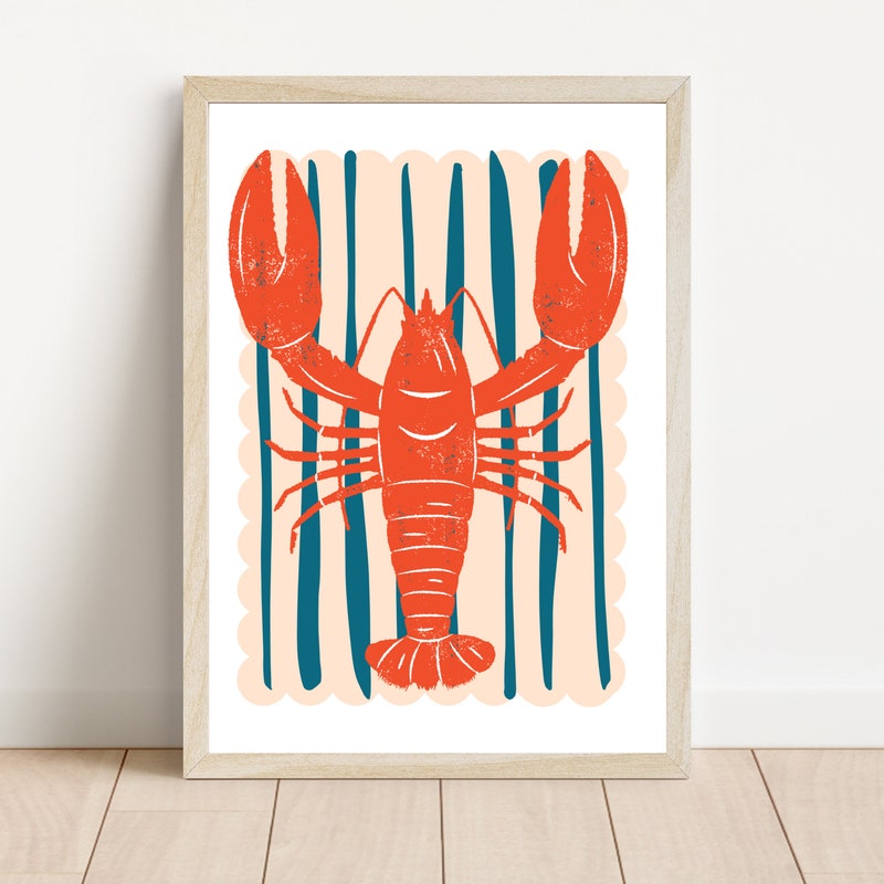 Lobster Art Print - Etsy