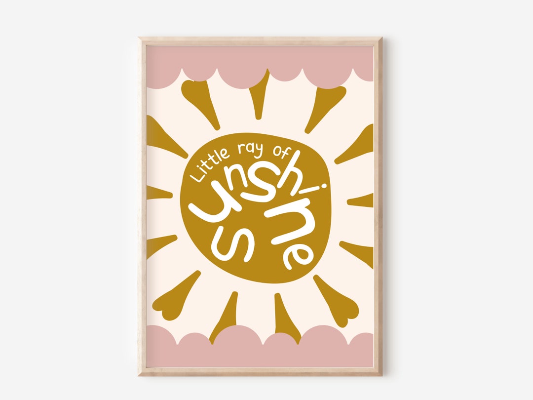 Little Ray of Sunshine Print, Colourful Print for Child’s Room or ...