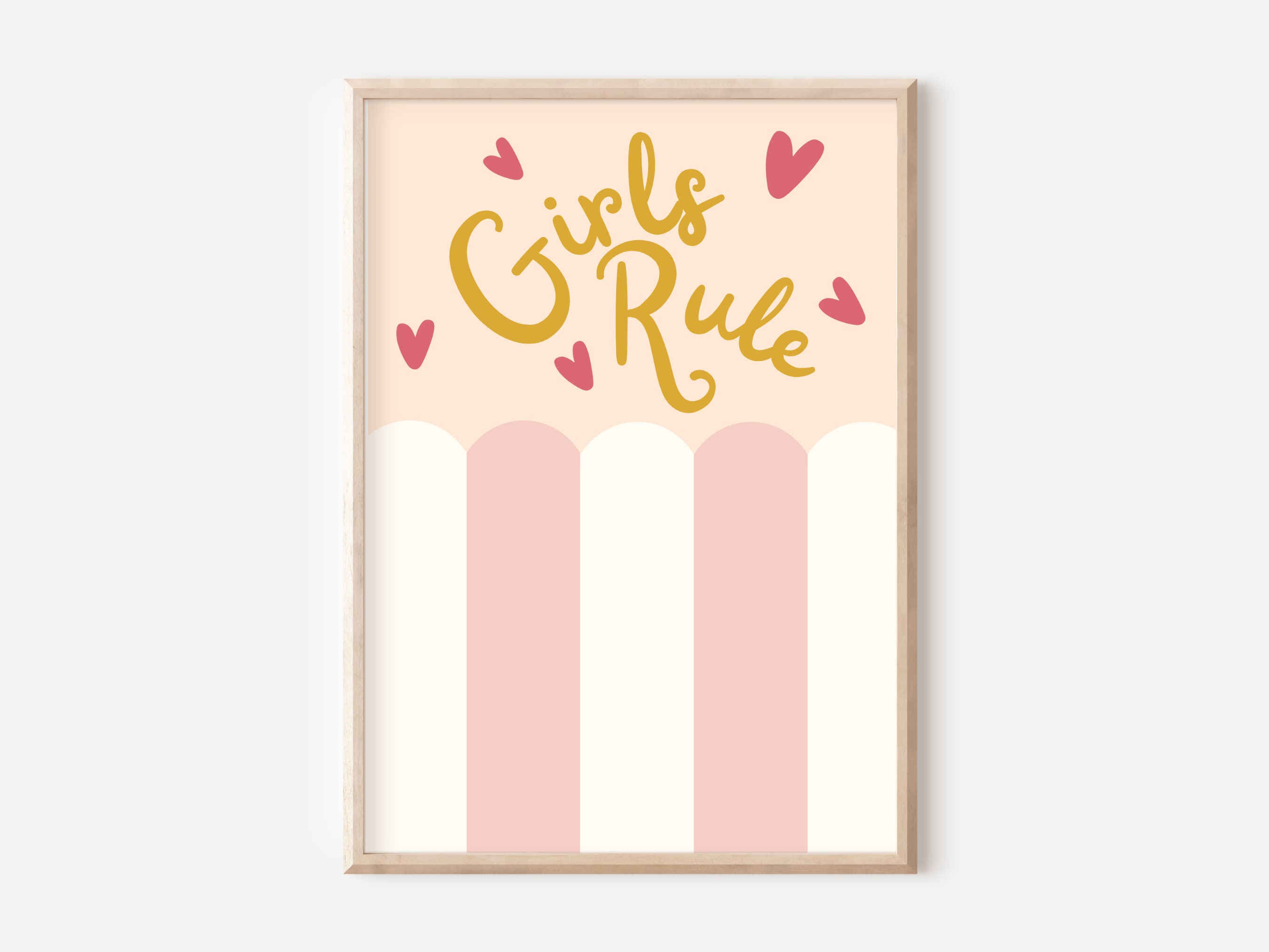 Girls Rule Print. Pretty Wall Art Perfect for Girls Rooms, a Playroom ...