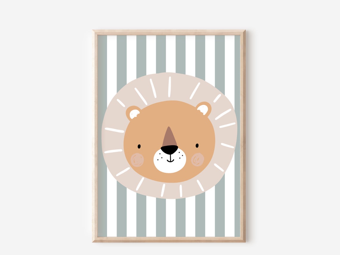 Set of 3 Safari Animal Prints With a Boho Colour Scheme Perfect for a ...