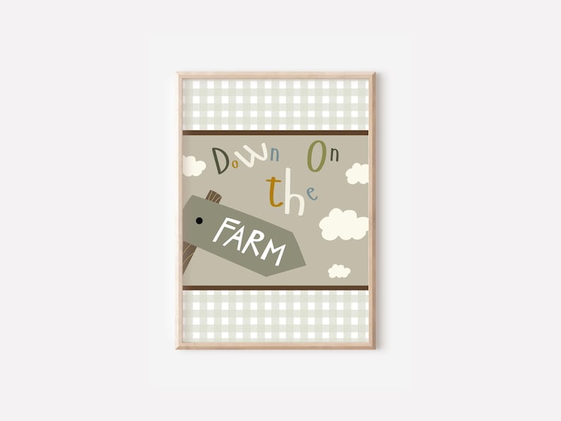 Neutral Farm Animal and Tractor Prints. Set of 3 (unframed) - Etsy