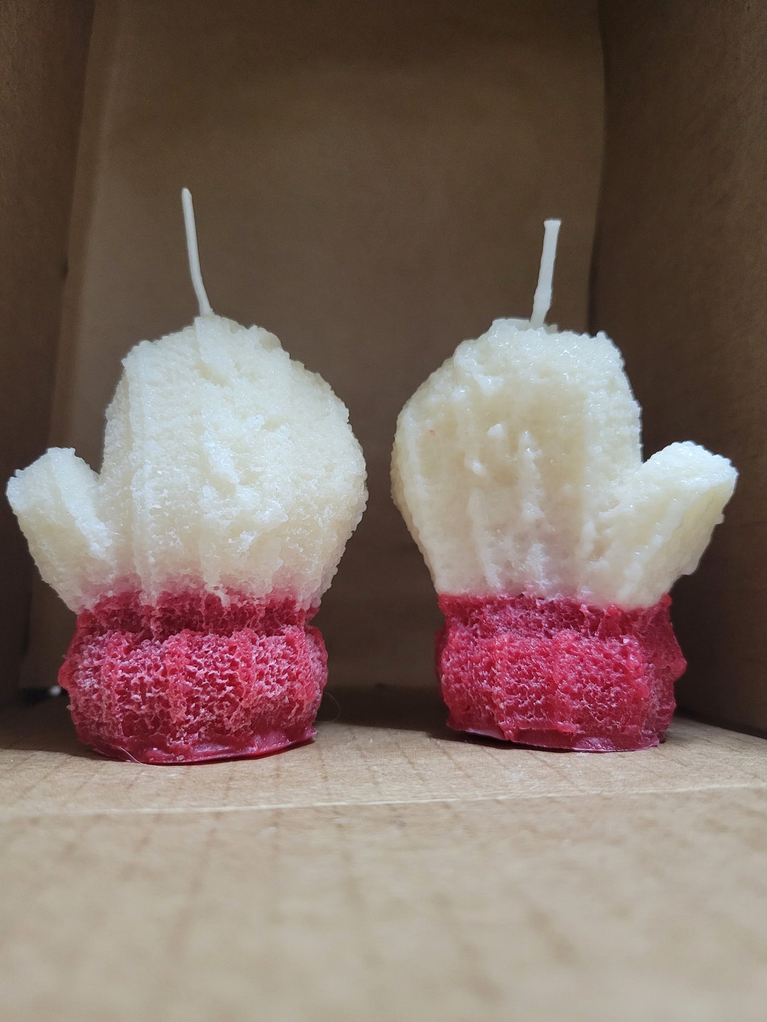 Winter Mitten Candles 1 Pair - Etsy