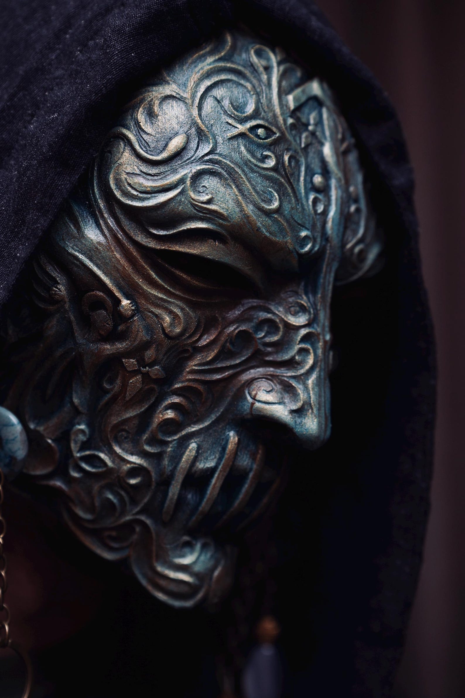Watcher Mask: Hand-carved Gothic Art, Wearable Wall Decor - Etsy
