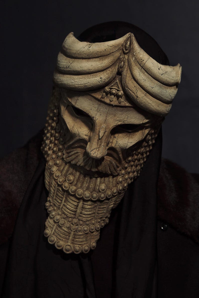 Gilgamesh Mask Headdress – Handmade Mythological King Warrior Mask ...