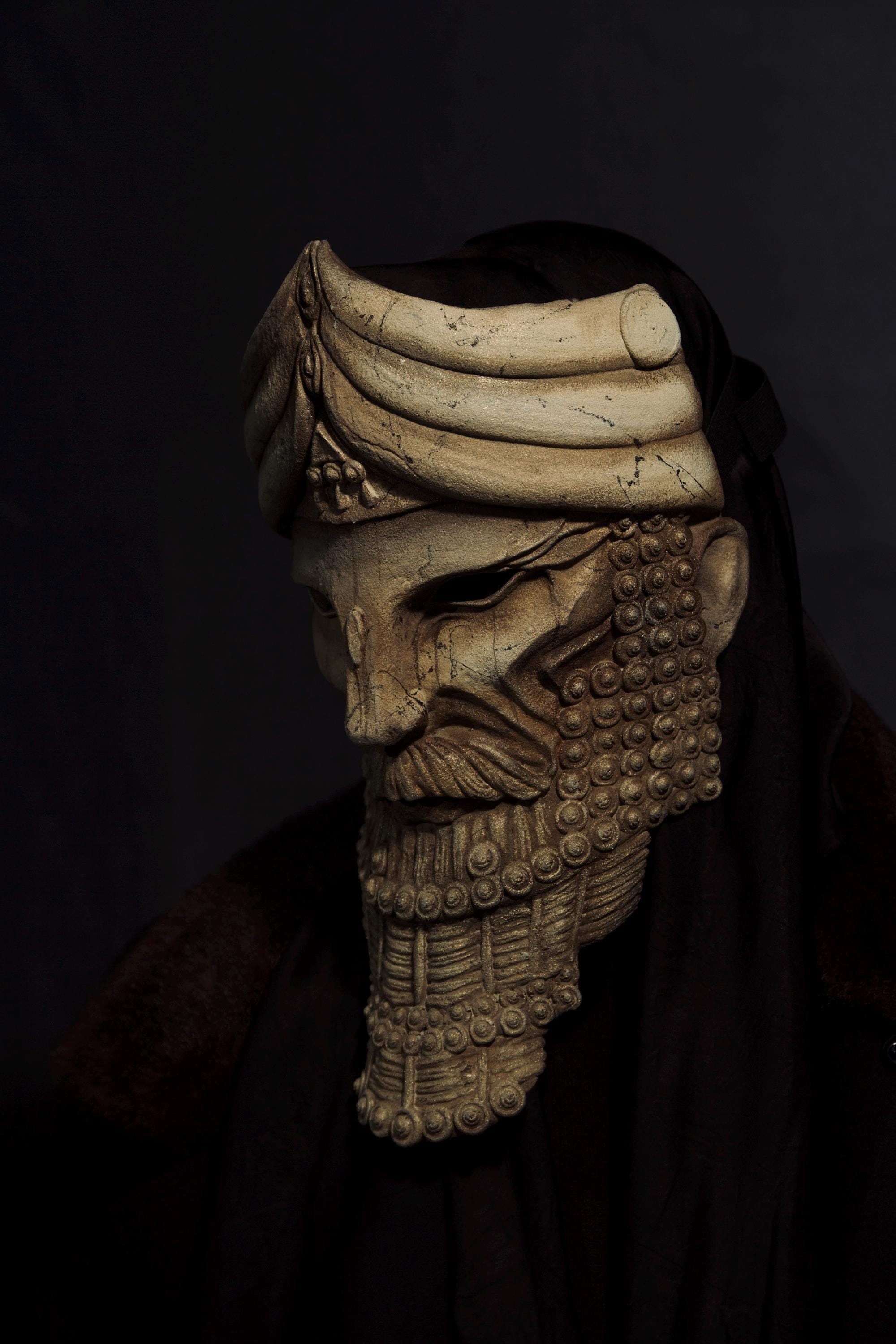 Gilgamesh Mask Headdress – Handmade Mythological King Warrior Mask ...